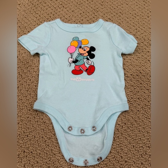 Disney | One Pieces | Disney Light Blue Mickey Mouse Bodysuit | Poshmark